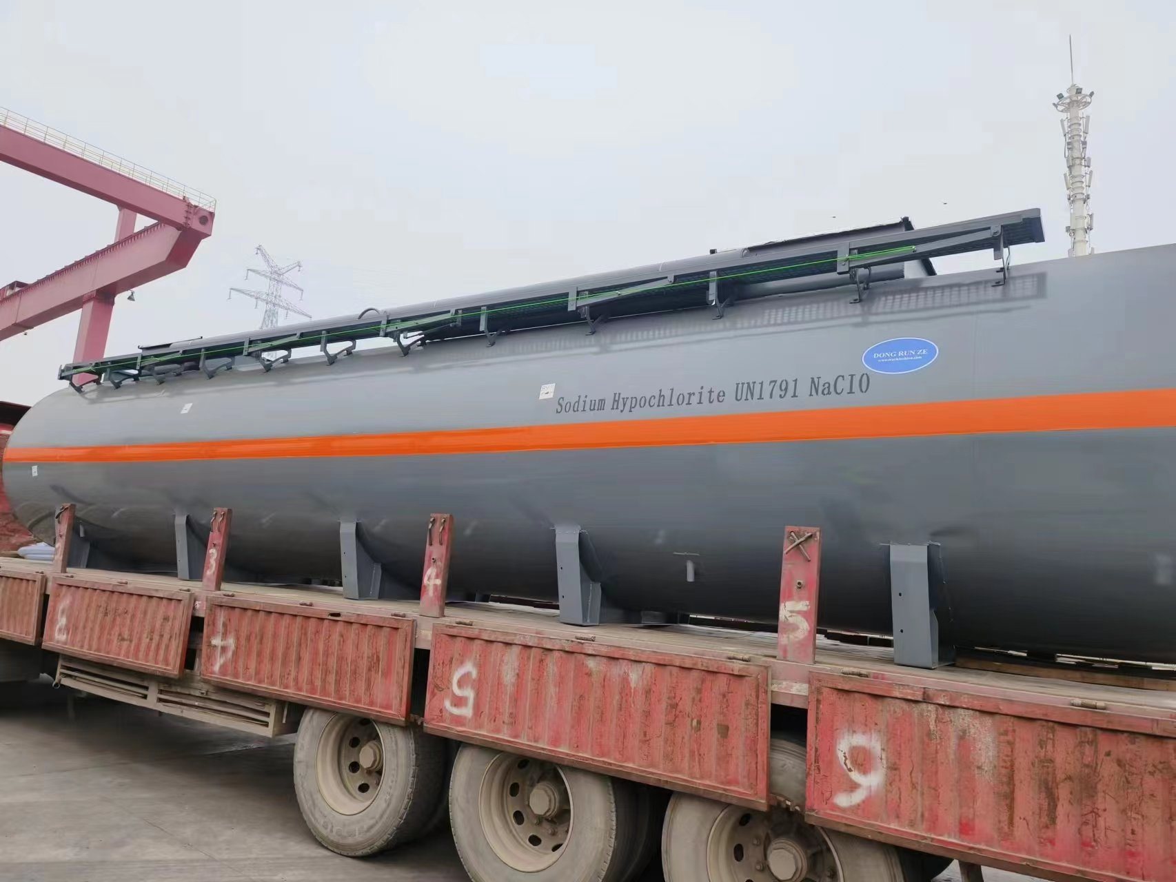Lined PE 6604 Gallon Sodium Hypochlorite Storage Transportation Tanks ...