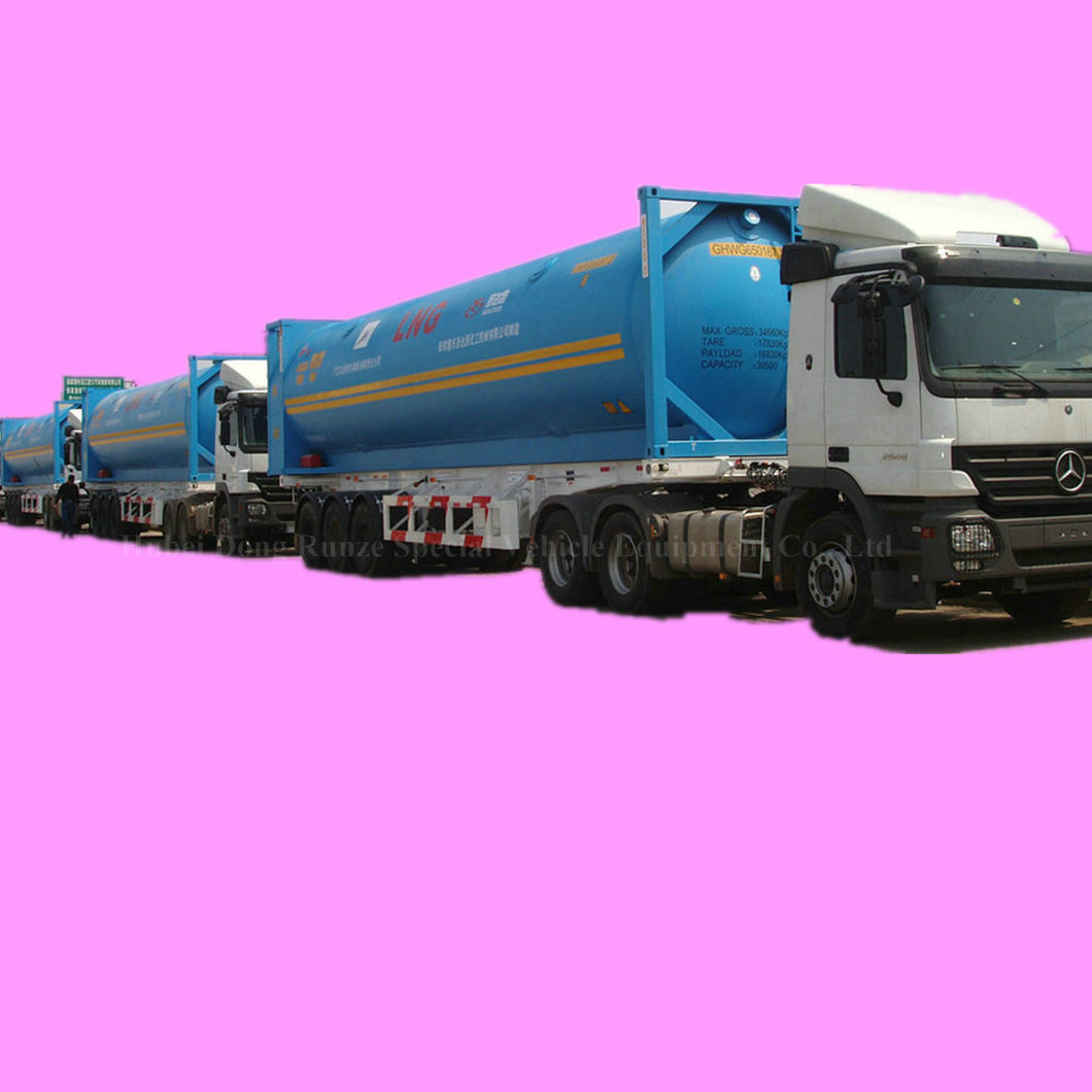 40FT T75 Cryogenic Liquid Lox/Lin/Lar/Lco2/LNG Storage Tank ISO Tank ...