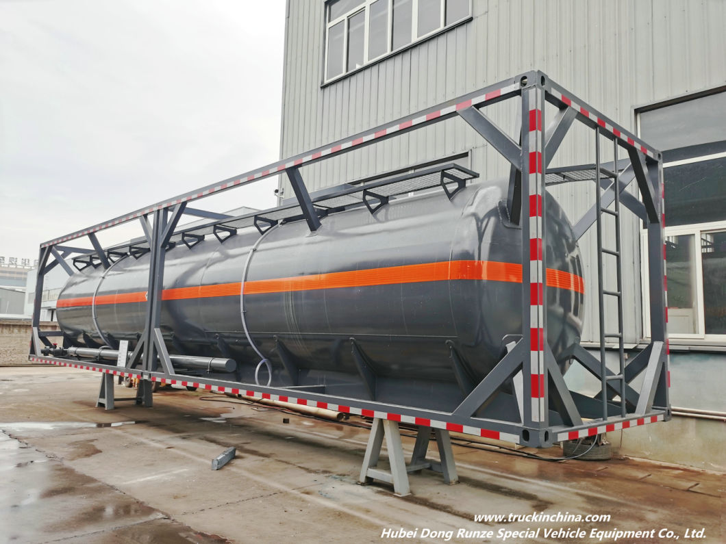 30FT Chemical Liquid Tank Container for Hydrochloric Acid HCl, Caustic ...