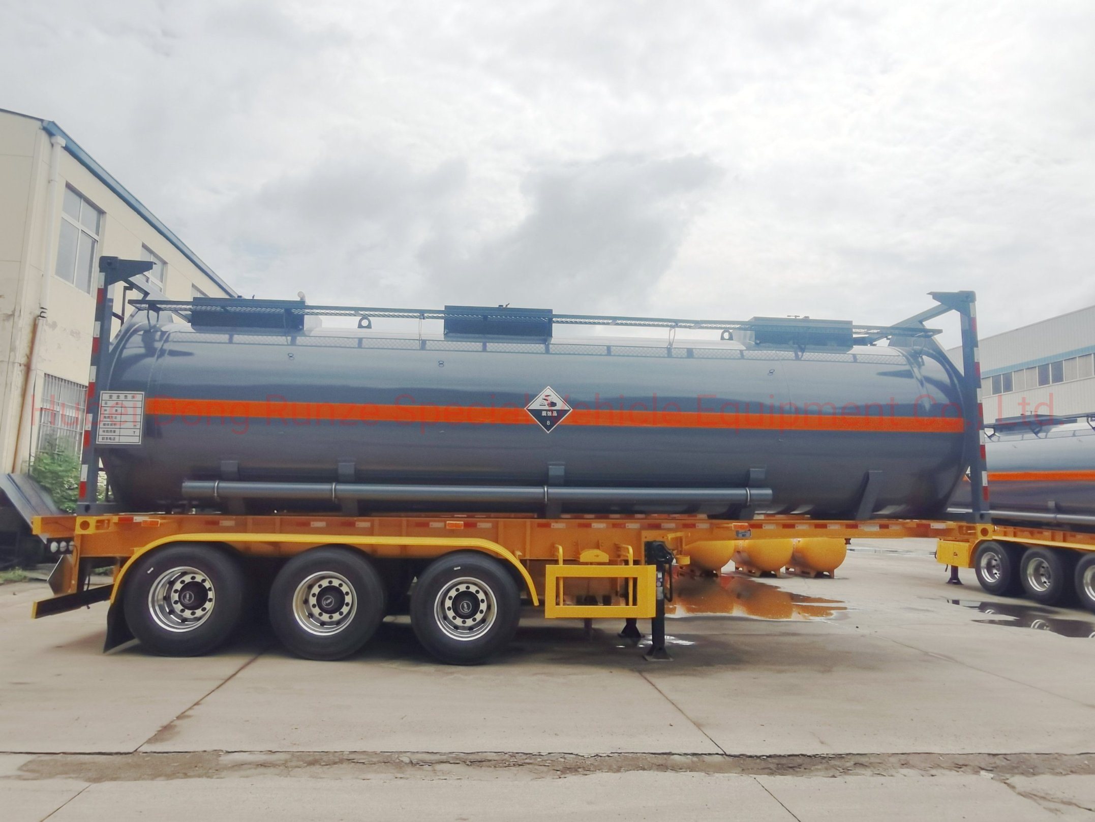 30FT Tank Container Handling Loading Transport Ammonia, Hydrochloric ...